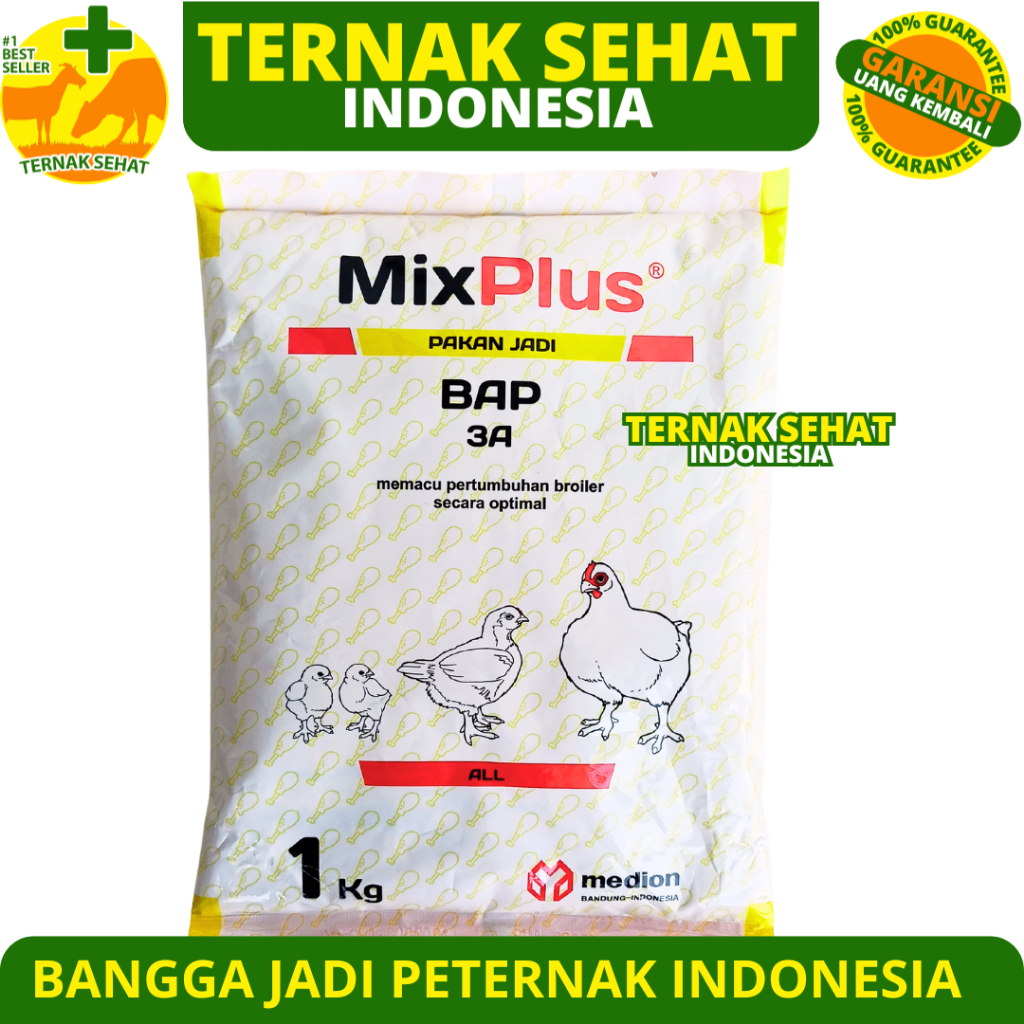 Jual MIX PLUS BAP 3A 1 KG - Mixplus bro (BAP) Premix Ayam Broiler ...