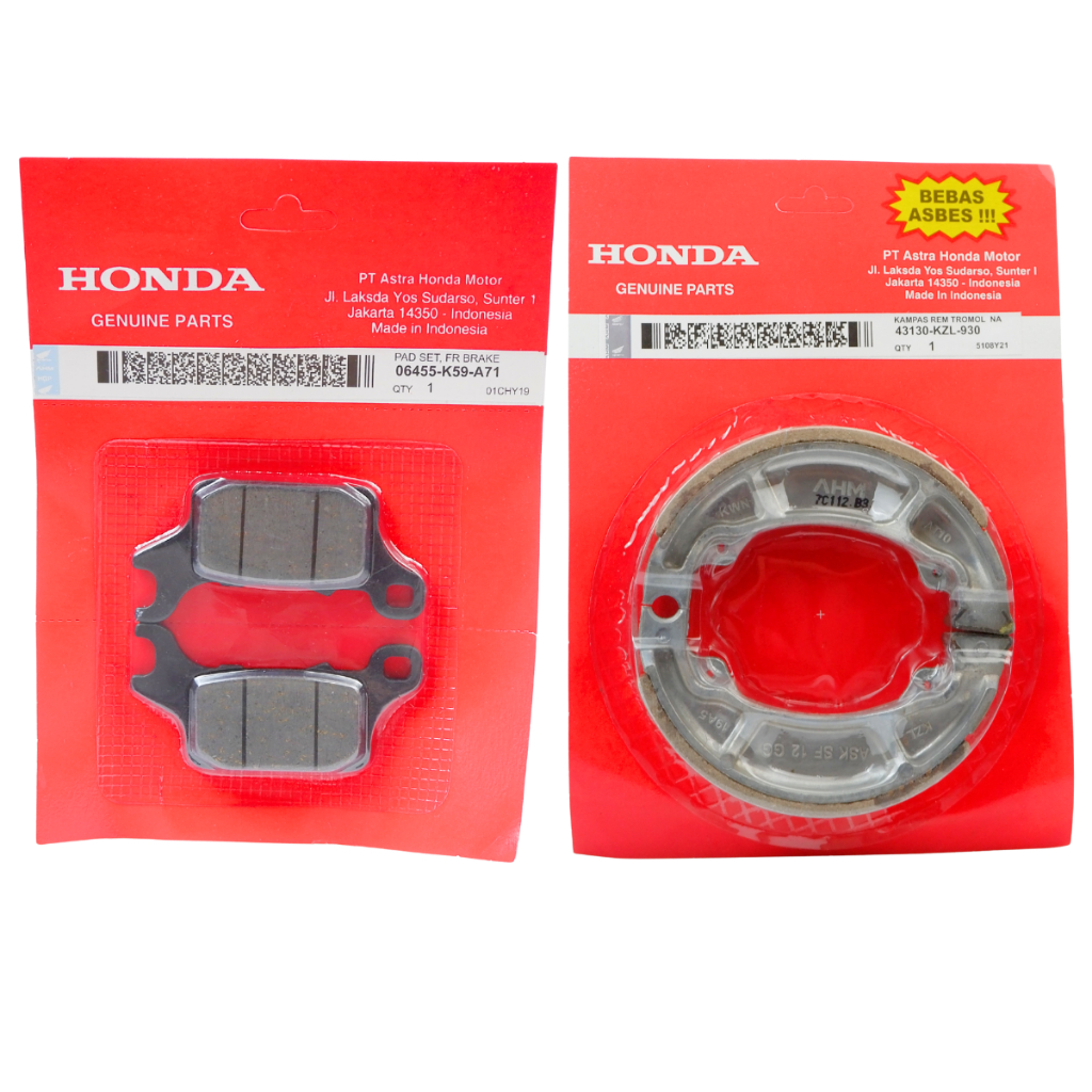 Jual Original AHM Kampas Rem Depan & Belakang Motor Honda Vario 125 / Vario 150 / Vario 160 ...