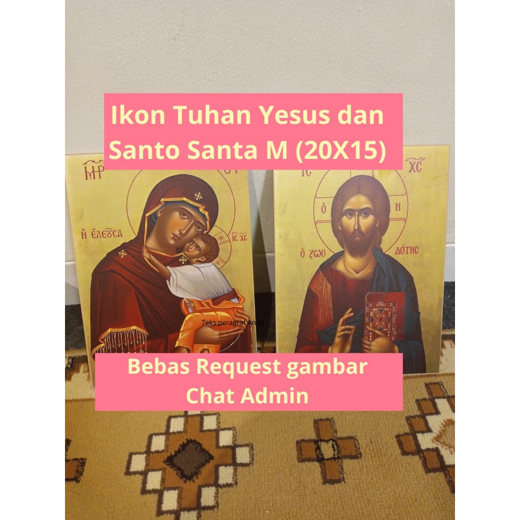 Jual Ikon Kayu Katolik & Orthodox Size M– Yesus Kristus, Santo & Santa ...