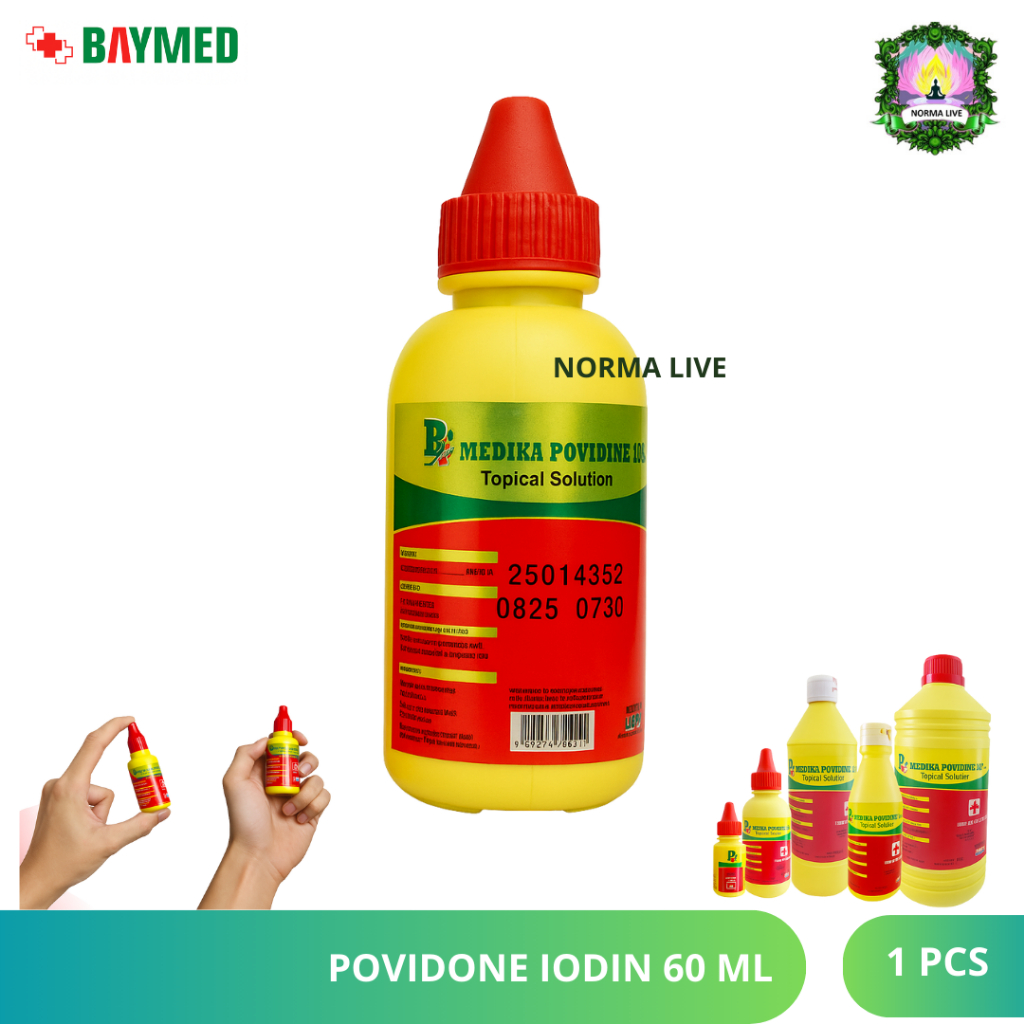 Jual Povidone Iodine Medika 60ml Obat Luka Antiseptik Cair P3K Obat ...