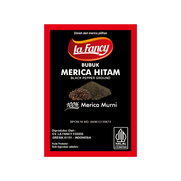 Jual La Fancy Foods Merica Hitam / Lada Hitam Bubuk 100% Murni 7g ...