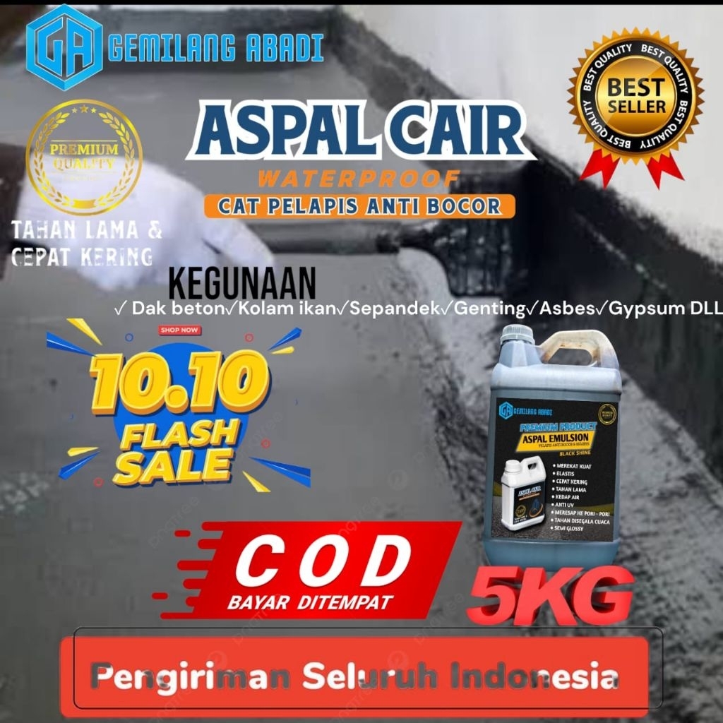 Jual High Quality Product Aspal Cair 5KG Emulsion waterproofing anti ...