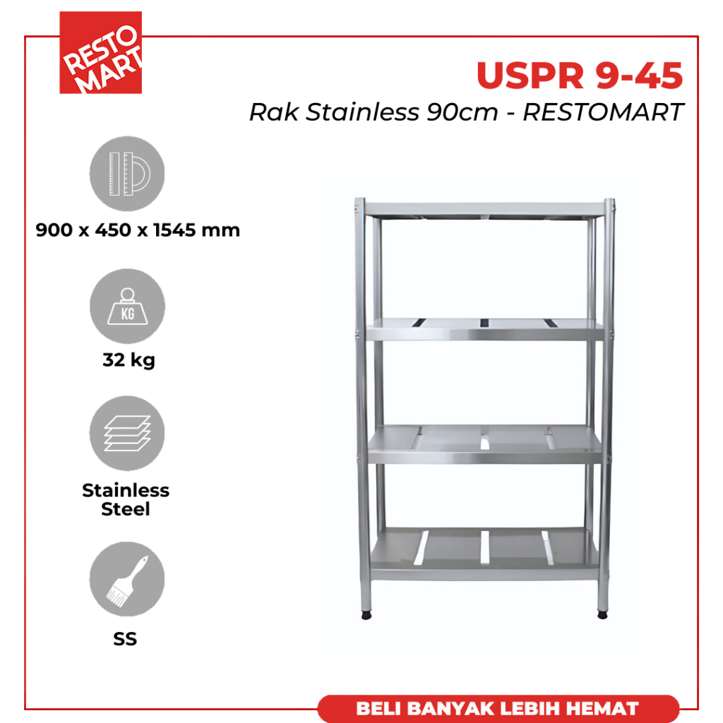 Jual Rak Stainless / Rak Serbaguna / Rack USPR 9-45 UMKM RESTOMART ...