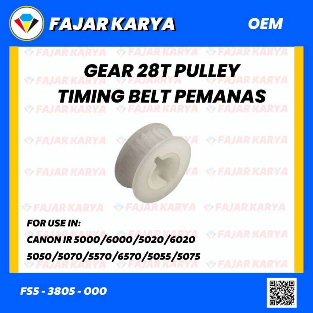 Jual GEAR 28T PULLEY TIMING BELT PEMANAS CANON iR 5000/6000/5020/6020 ...
