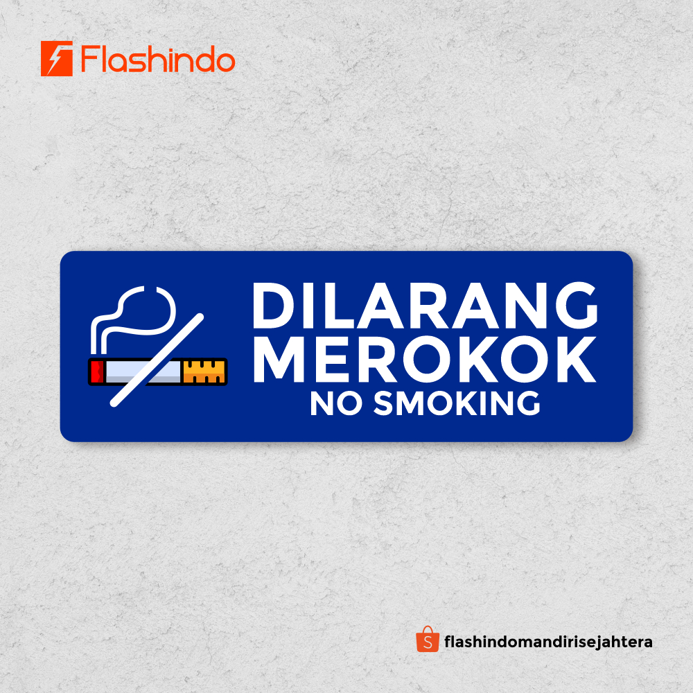 Jual Signboard / Sign Akrilik DILARANG MEROKOK / NO SMOKING || Tanda ...