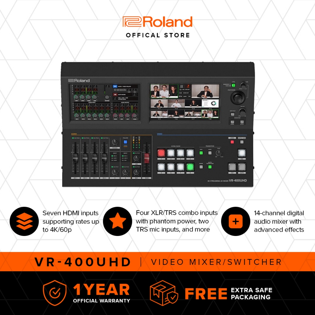 Jual Roland VR-400UHD 4K Streaming Mixer | Shopee Indonesia