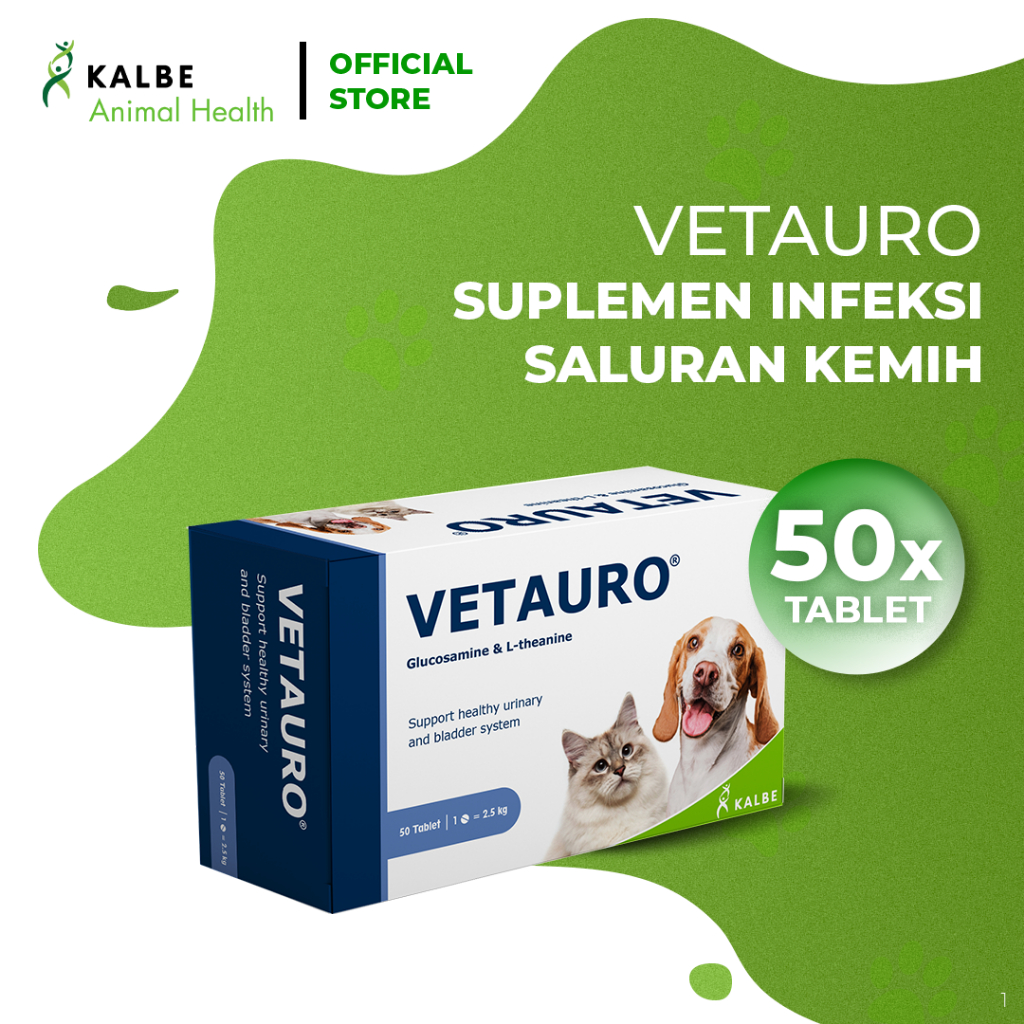 Jual Vetauro 50 Tablet Suplemen Infeksi Saluran Kemih Kucing dan Anjing ...