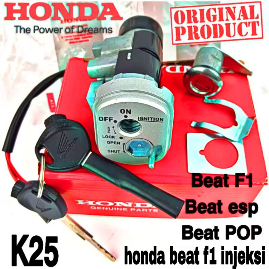 Jual K25 asli original set kunci kontak + jok honda beat f1 beat pop ...