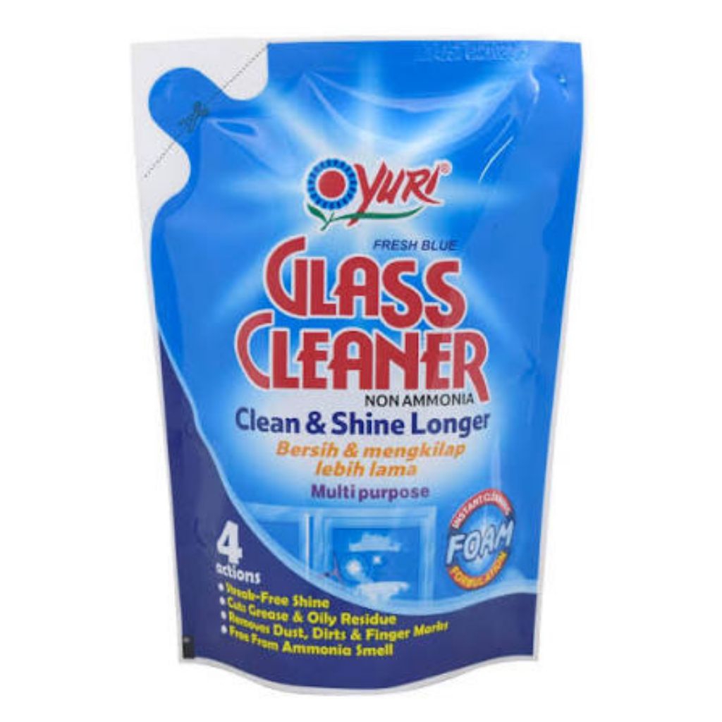 Jual pembersih dapur yuri glass cleaner non ammonia clean and shine ...