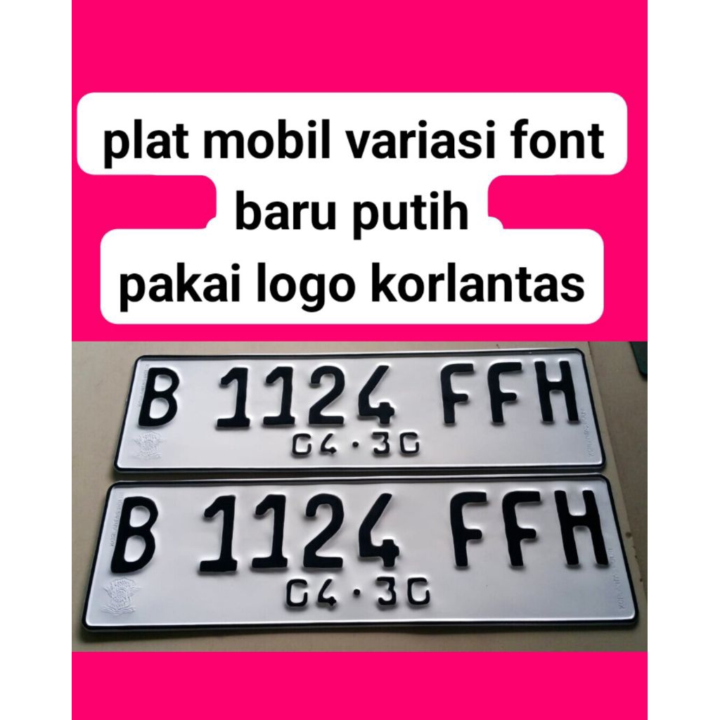 Jual PLAT CUSTOM MOBIL VARIASI FONT STANDAR&BARU | Shopee Indonesia