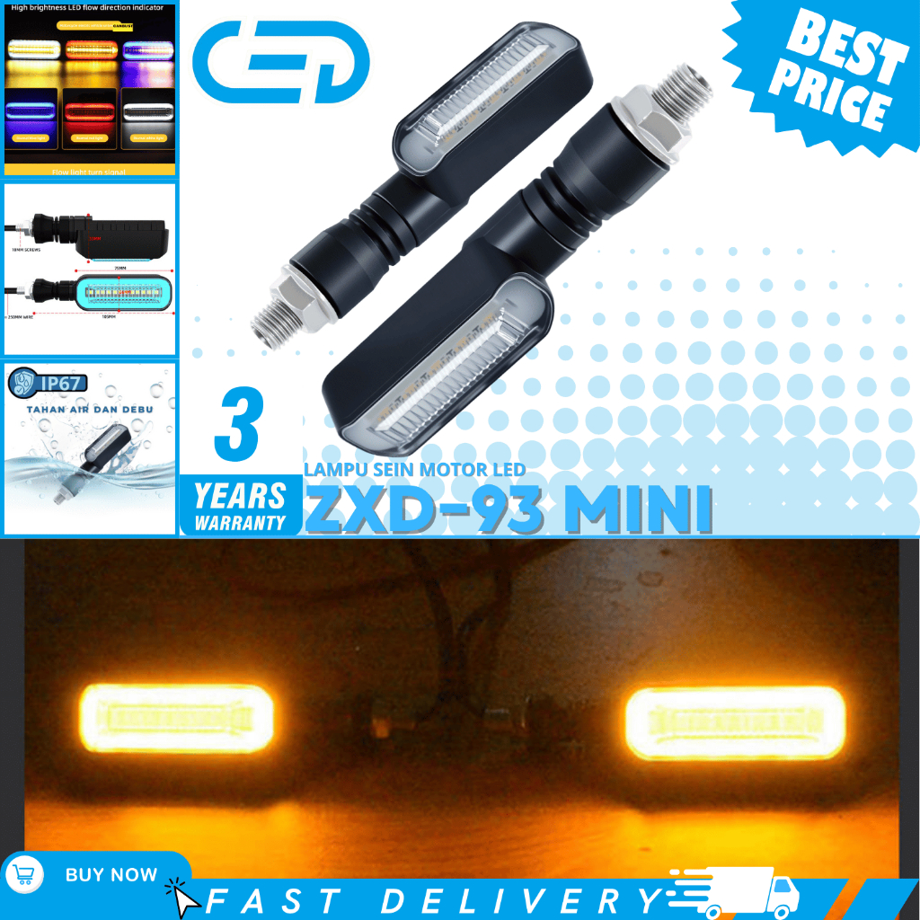 Jual CED Lampu Sein LED Motor Lampu Sein LED Sen Motor Universal Warna ...