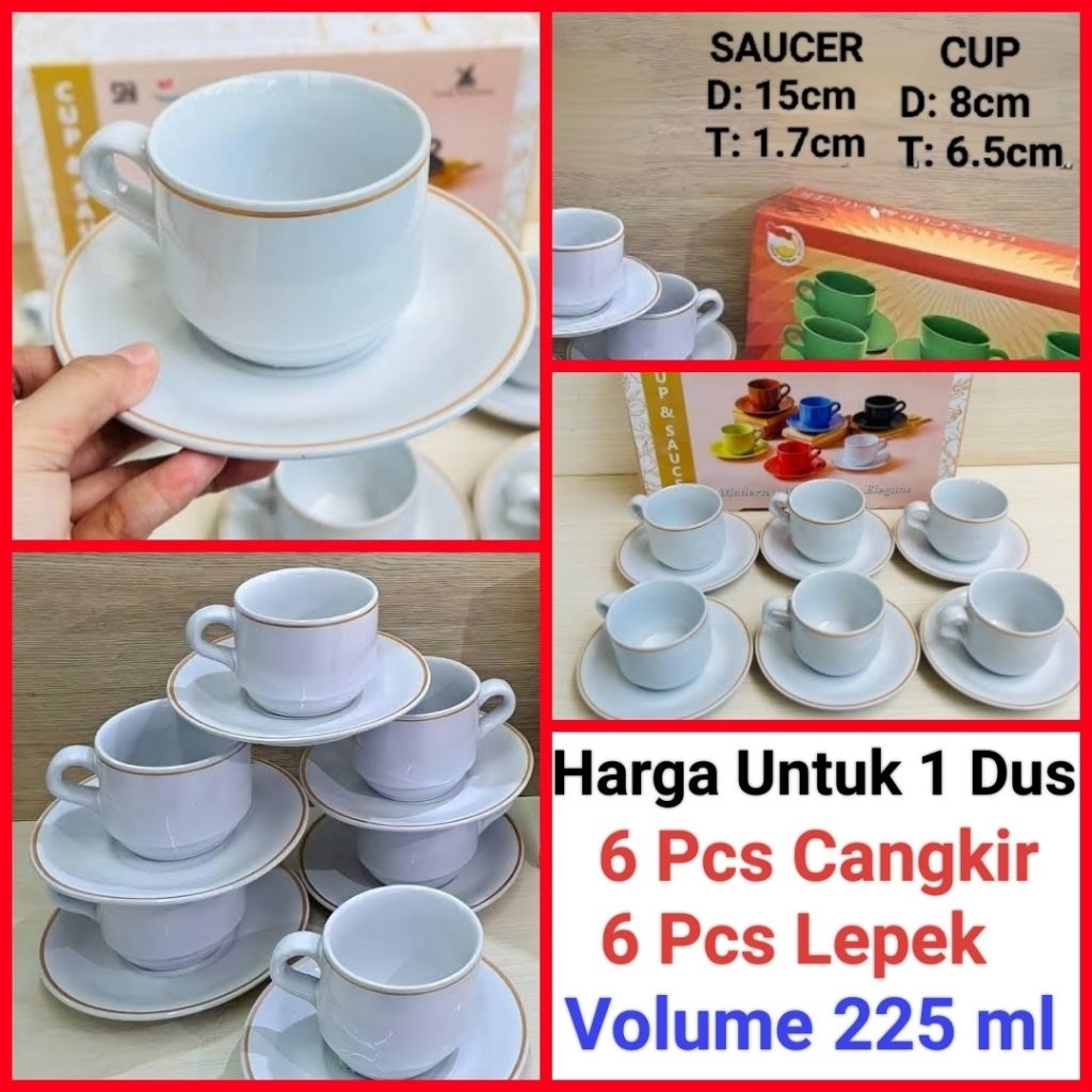 Jual cangkir kopi cangkir set keramik PUTIH gelas kopi keramik harga ...