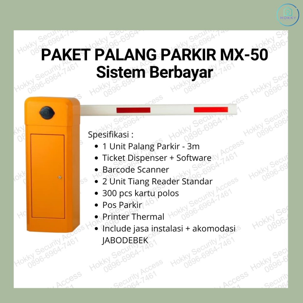 Jual Palang Parkir MX 50/ Sistem Berbayar/ Barrier Gate Otomatis ...