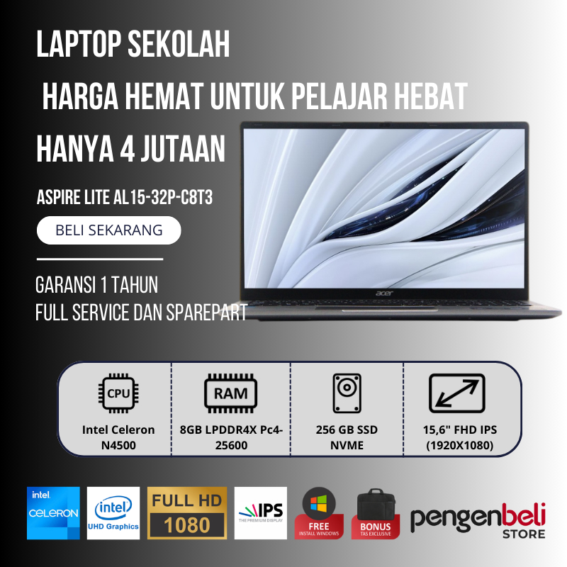 Jual Promo Laptop Sekolah, Harga Hemat Hanya 4 Jutaan - Intel Celeron ...