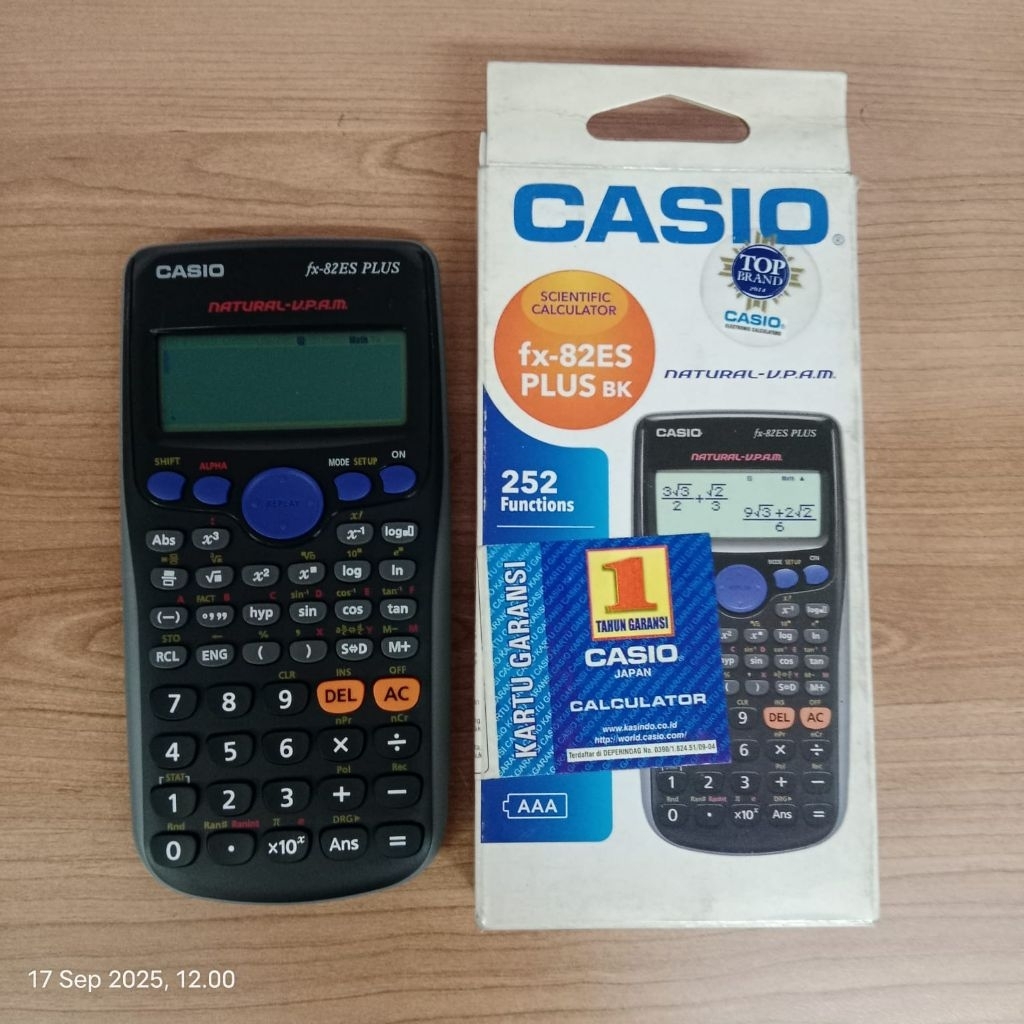 Jual Casio fx-82ES PLUS Calculator Scientific Kalkulator Ilmiah ...