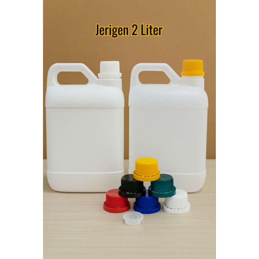 Jual Jerigen Plastik 2 Liter Putih Susu / Natural Wadah Kosong | Shopee ...
