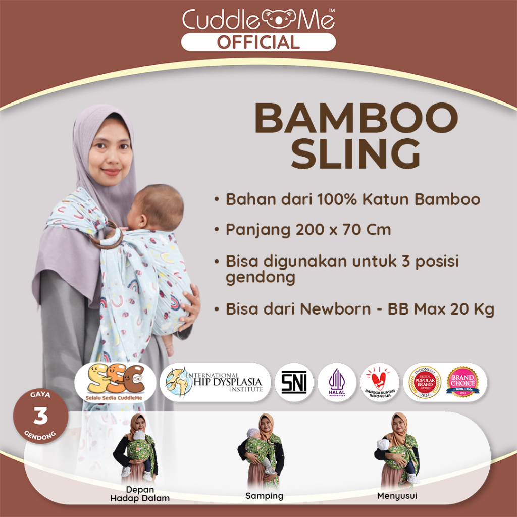 Jual Gendongan Instan Kain Jarik Bamboo Ring Sling Motif CuddleMe M ...