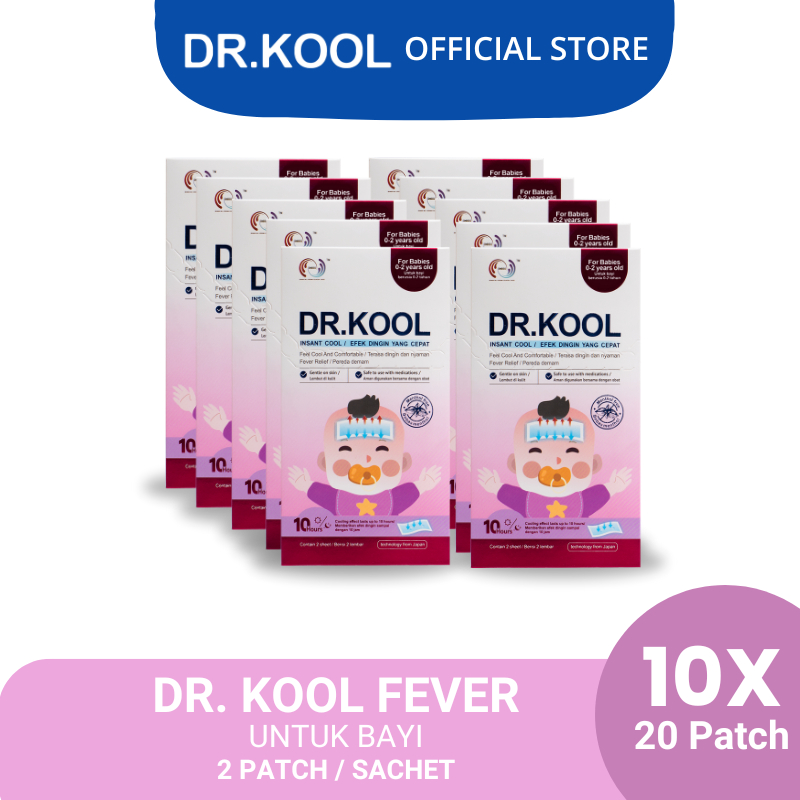 Jual DR Koolfever Baby 10x2 Sachet Kool fever baby ekonomis Plester ...