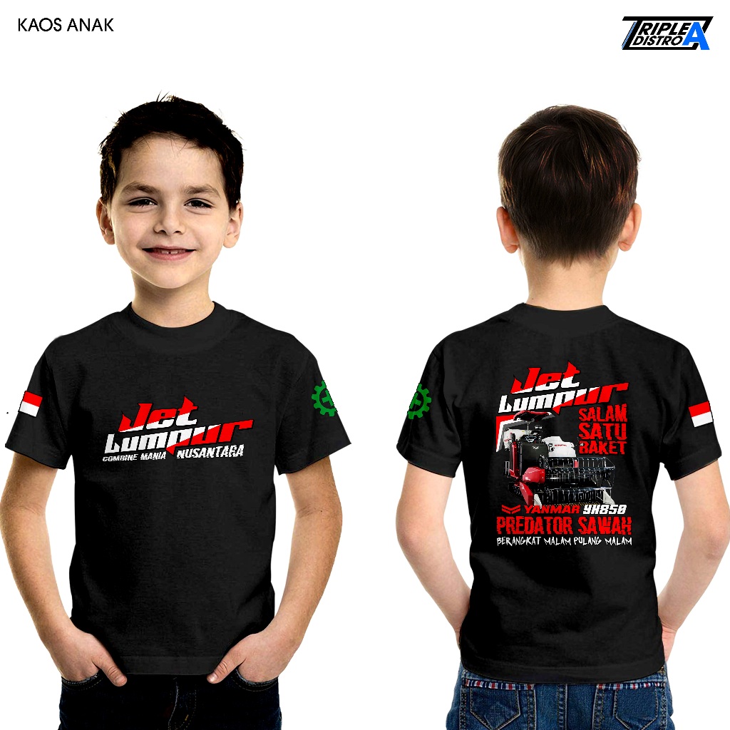 Jual Kaos Anak Jet Lumpur Yanmar YH850 Combine Mania Nusantara Katun ...
