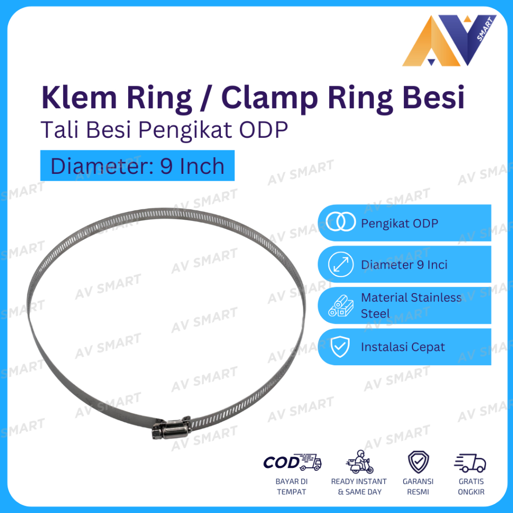 Jual Clamp Ring Besi Pengikat ODP 9 Inci | Klem Ring Tiang ODP Cincin ...