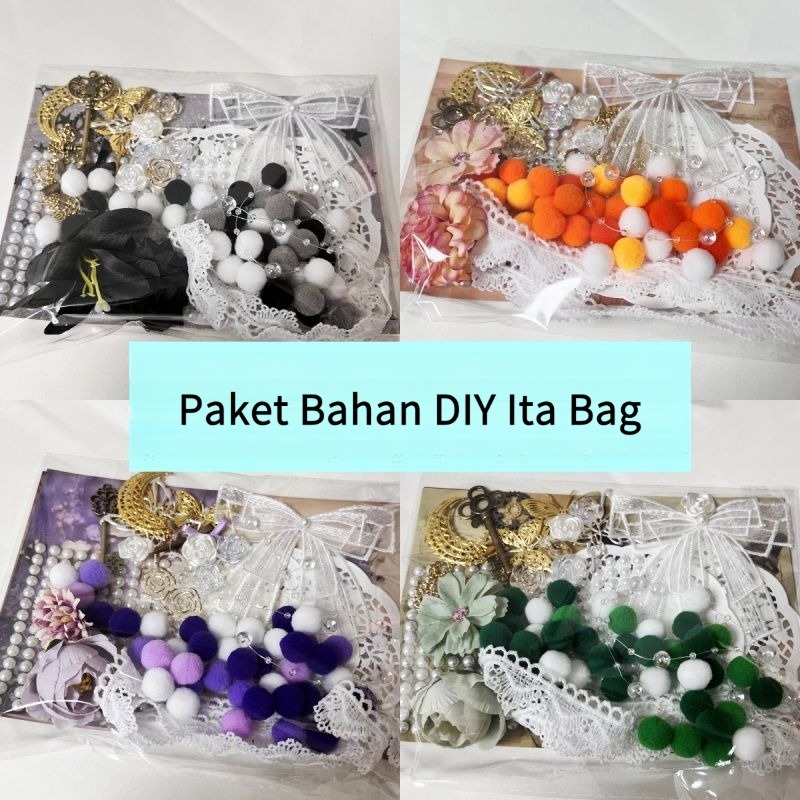 Jual Set Bahan DIY Ita Bag Aksesoris Dekorasi Isi Rantai Bunga Gantung ...