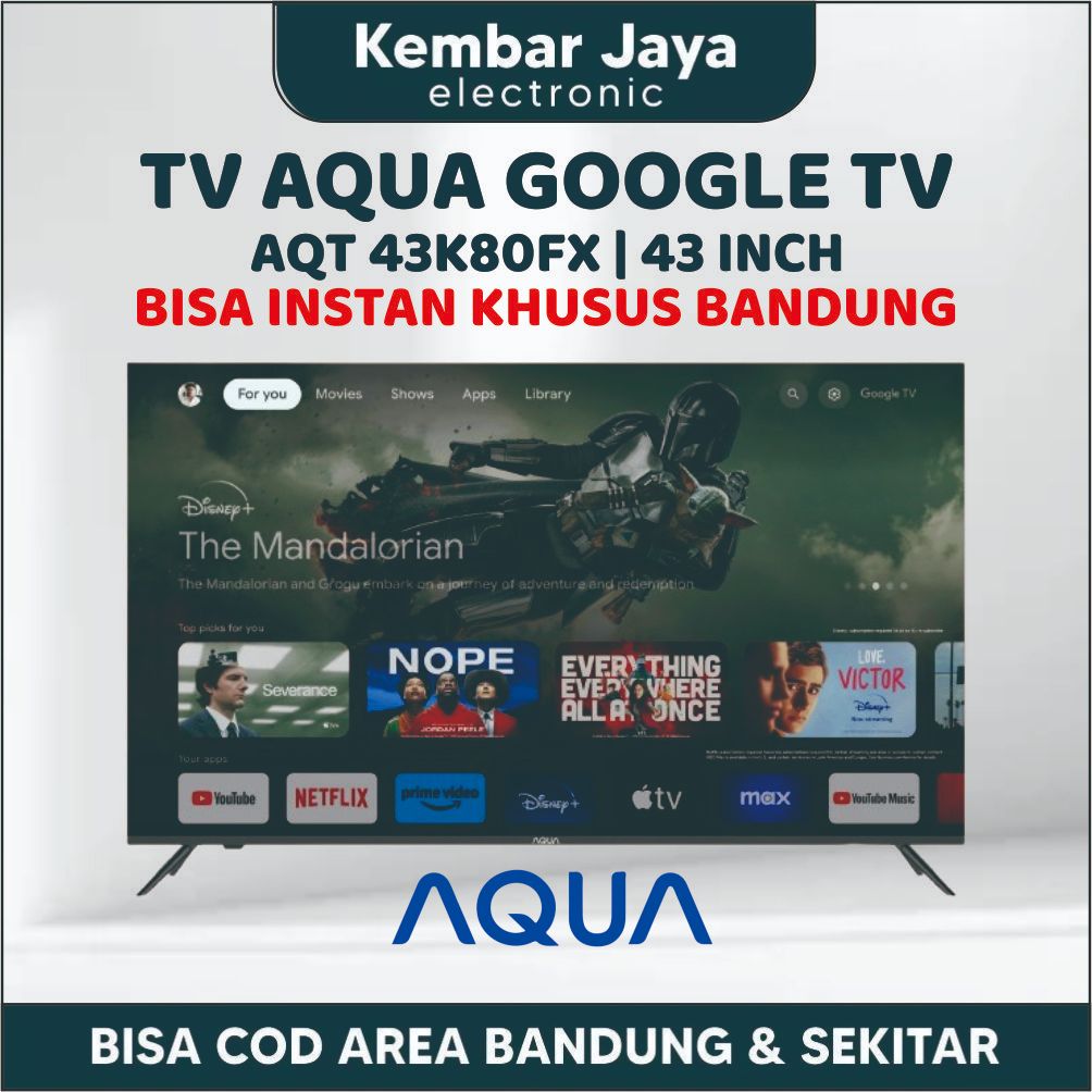 Jual LED TV AQUA AQT 43K85FXX LED 43 FULL HD USB MOVIE DIGITAL GOOGLE ...