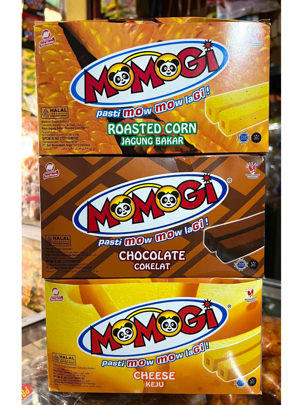 Jual Momogi Stick Snack 1box isi 20pcs @4,5gr | Shopee Indonesia