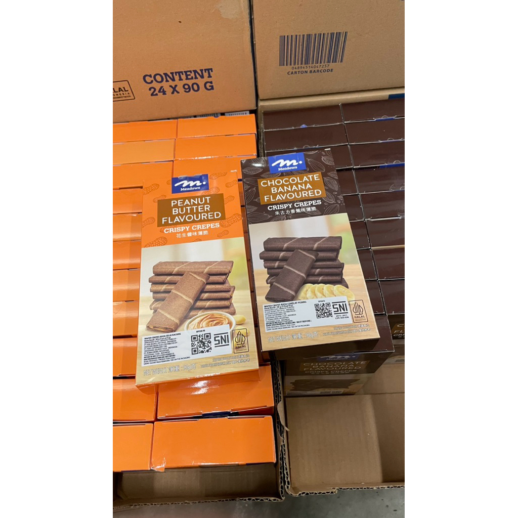 Jual Chocolate Banana Flavour Crispy Crepes, biskuit, wafer coklat ...