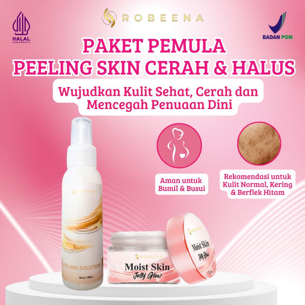 Jual ROBEENA 2 in 1 Peeling dan Moisturizer - AHA Peeling Solution ...