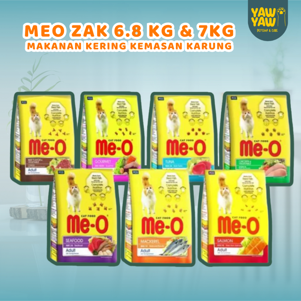 Jual Meo Zak 7kg Cat Dry Food 1Zak Meo Adult Persian 6.8kg Me-O Kitten ...