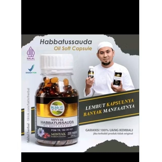 Jual HABBATS SEHAT NABAWI minyak habbatussauda soft oil capsul program ...