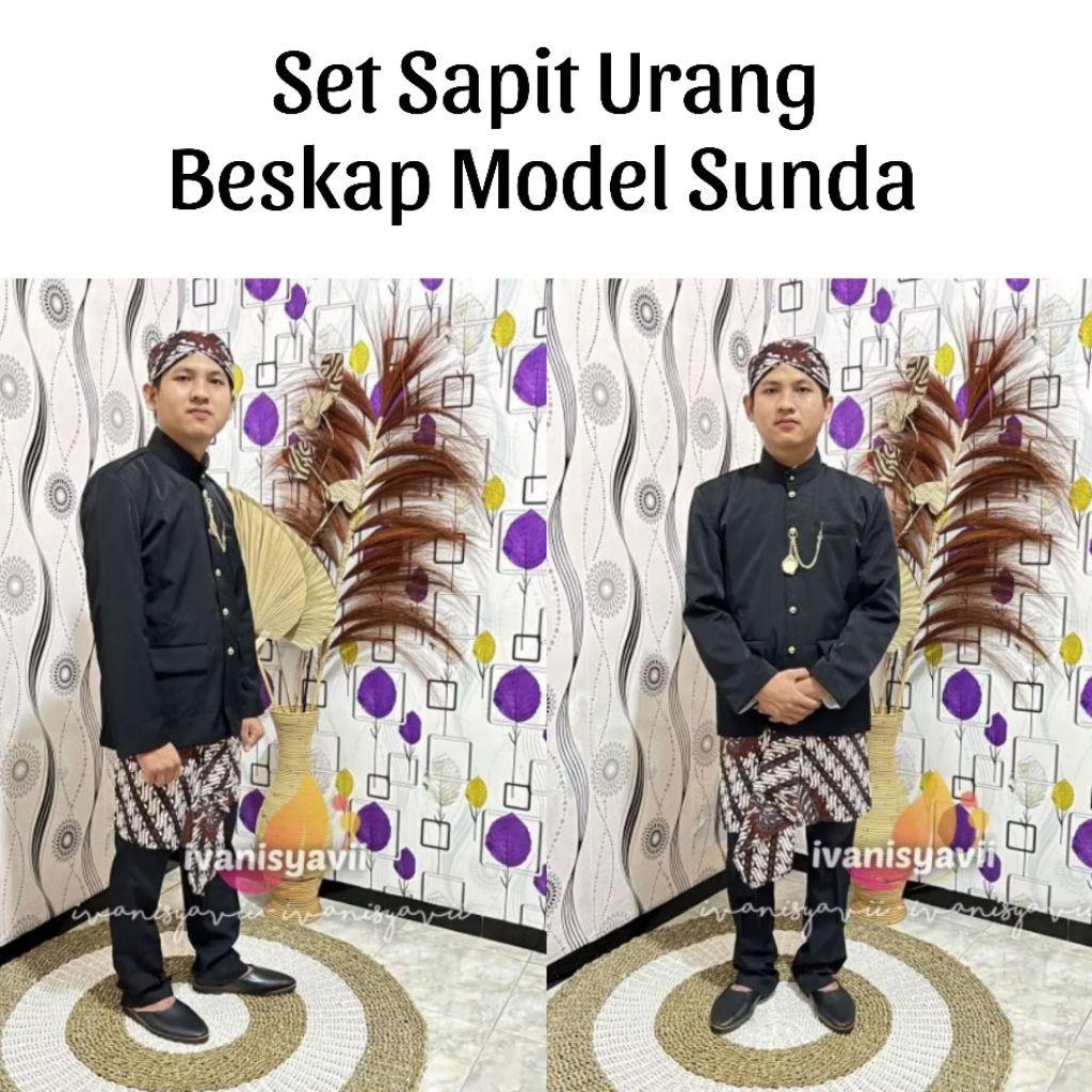 Jual (1set Cowok) Baju Adat Sunda / Beskap Polos + Sapit Urang ...