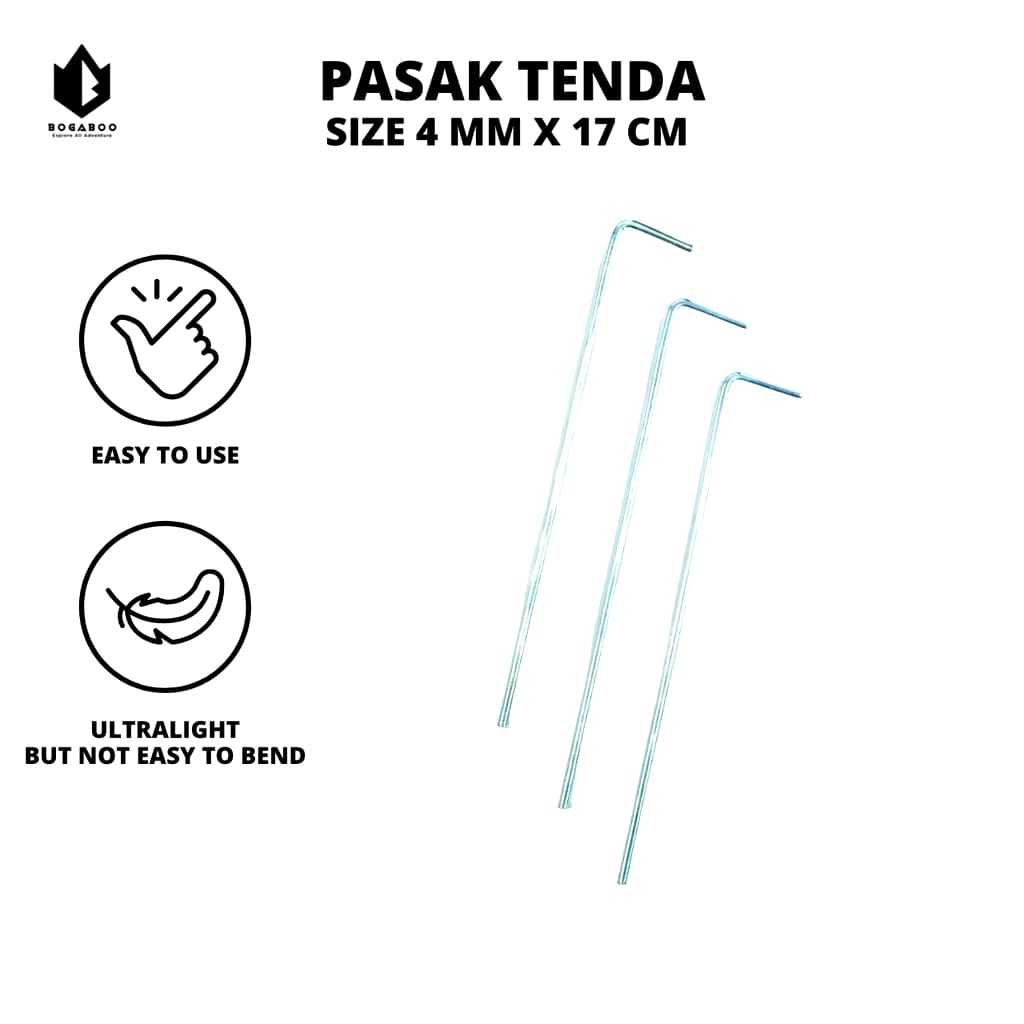 Jual Pasak Besi Tenda Size 4mmx17cm Stainles Steel - Pasak Bengkok ...