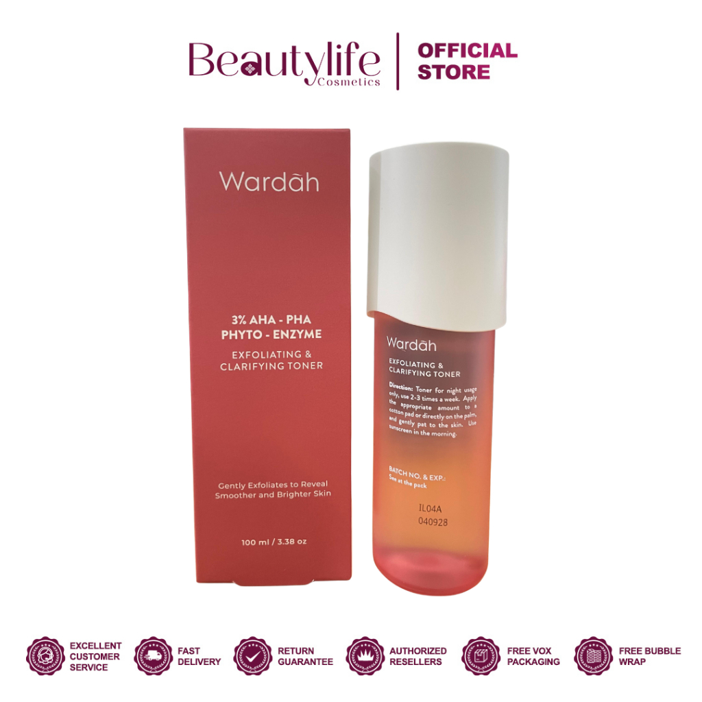 Jual Wardah 3% AHA-PHA Phyto-Enzyme Exfoliating & Clarifying Toner 100 ...