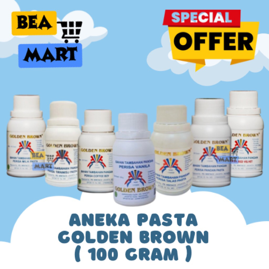 Jual Golden Brown ALL VARIAN Pasta Perisa Pewarna Makanan 100gr ...