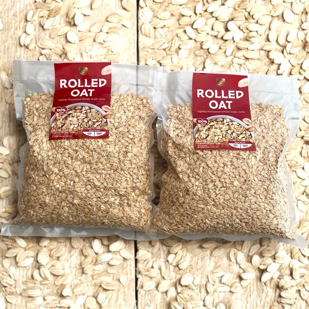 Jual Rolled Oat 1Kg Makan Sarapan Sehat - Oatmeal Sereal Oat Overnight ...