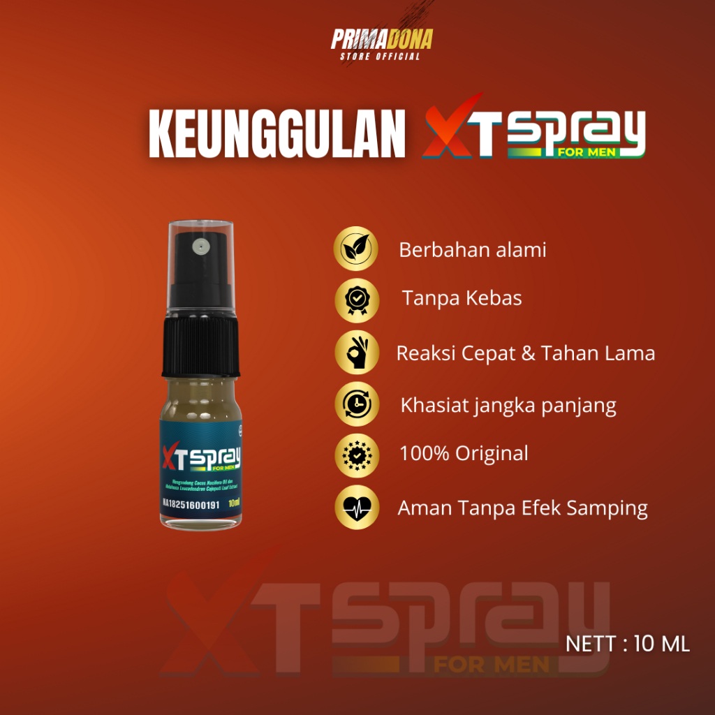 Jual XT Spray Oil Herbal Minyak Pijat Tahan Lama Alami Netto 10ml ...