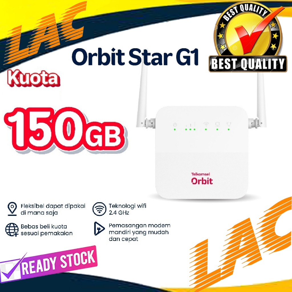 Jual Modem MIFI Telkomsel Orbit Star G1 4G Modem Bonus 150GB | Shopee ...