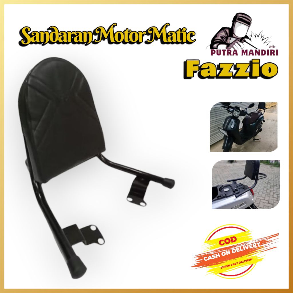 Jual Sandaran Jok Motor Matic FAZZIO Model Bulat/Sandaran Jok Motor ...