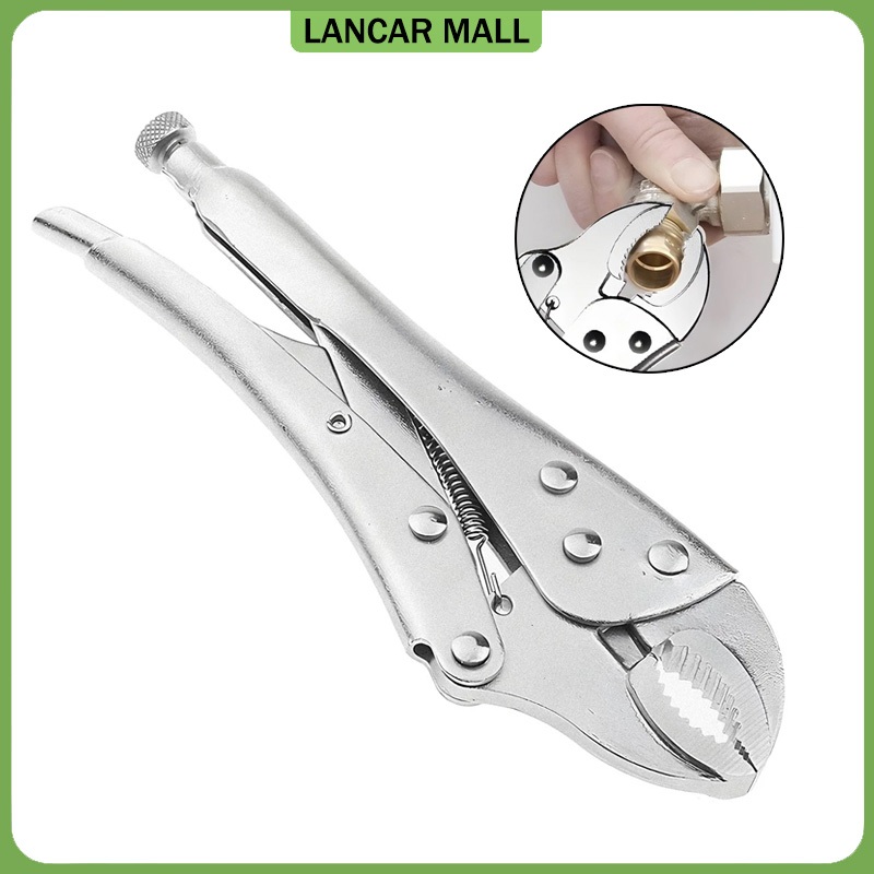 Jual Tang Jepit Buaya Bengkok 10 Inch Alat Perkakas / Locking Plier ...