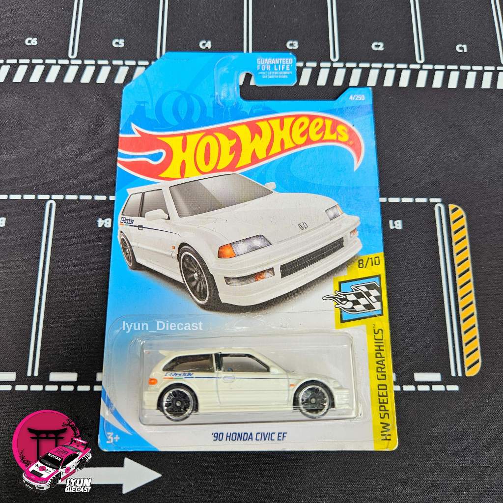 Jual Hot Wheels 90 Honda Civic EF Greddy Putih JDM Diecast 1:64 ...