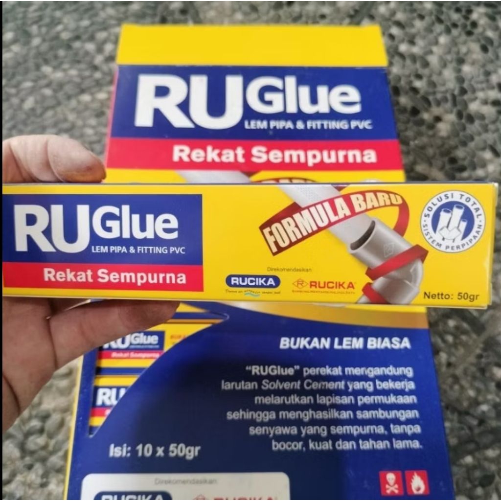 Jual Lem Pipa Fitting PVC RU Glue Rucika 40 gram | Shopee Indonesia
