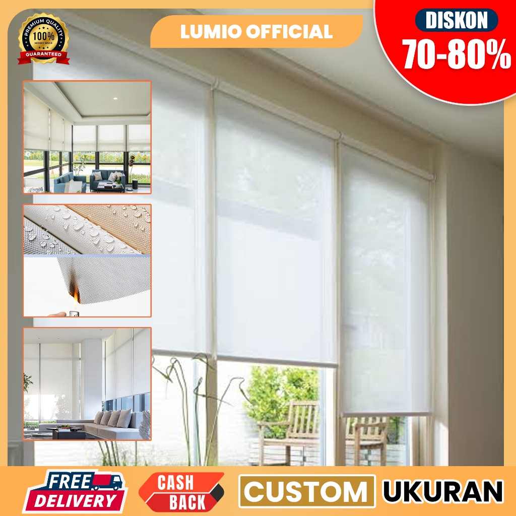 Jual Custom Ukuran - Roller Blind Solar Screen - Roller Blinds ...