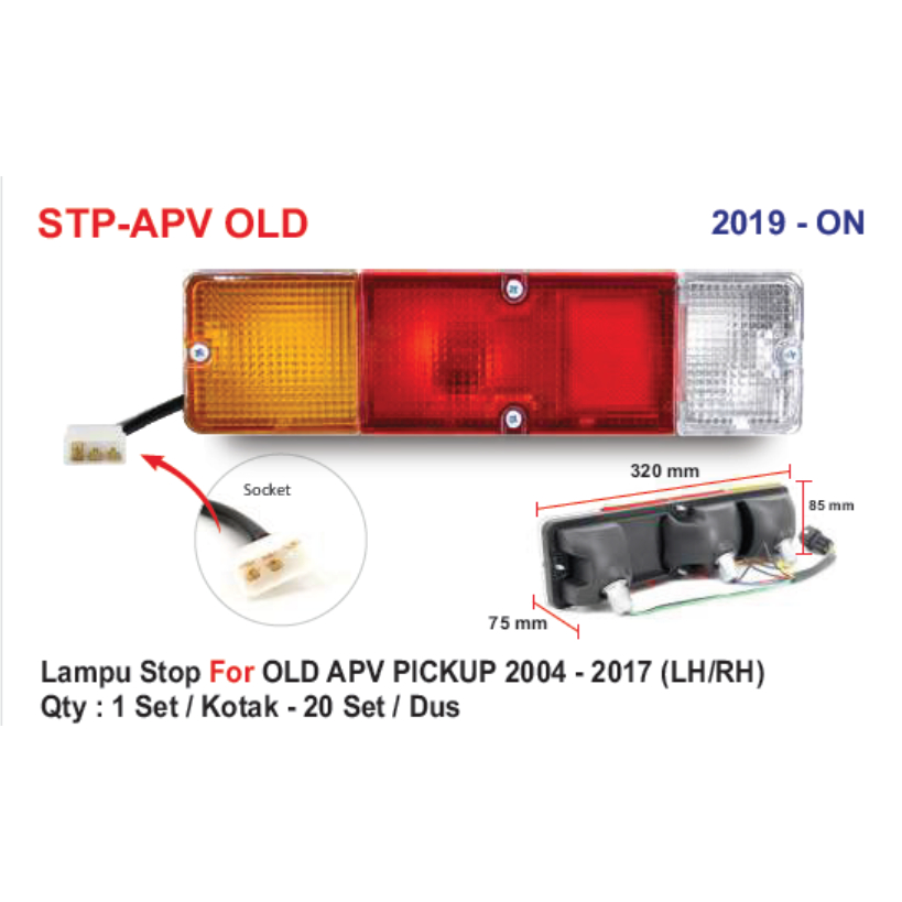 Jual STP APV OLD LAMPU STOP FOR OLD APV PICKUP 2004-2017 (2019-ON ...