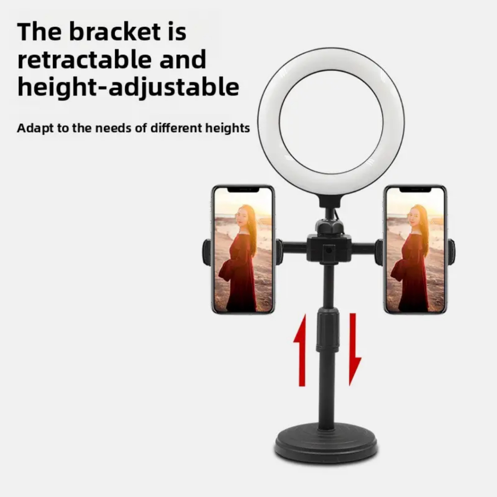 Jual Holder HP Ring light 16cm Tripod 2 Selfie Ring Light Live Stream ...