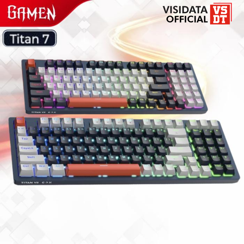 Jual GAMEN Titan 7 Wired Mechanical Gaming Keyboard 80% layout 94 Keys ...