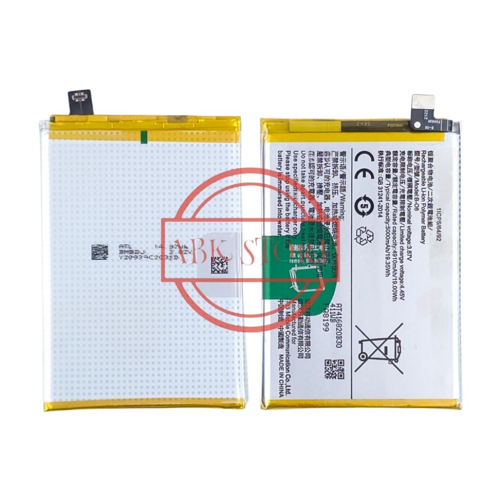 Jual BATERAI B-Q8 / B-O8 COMPATIBLE UNTUK VIVO Y51 2020 / Y51A / Y53S ...