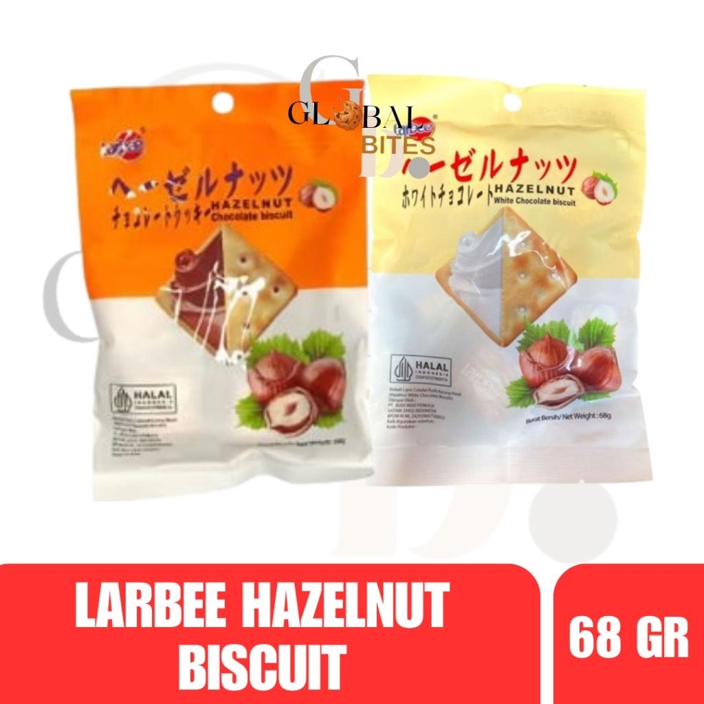 Jual Larbee Hazelnut Biscuit 68gr dan 196gr Chocolate White Chocolate ...