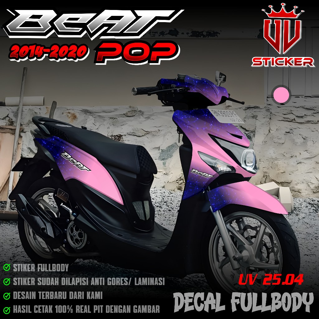 Jual (COD) TERBARU Sticker Decal Full Body Honda Beat POP 2014 2015 ...