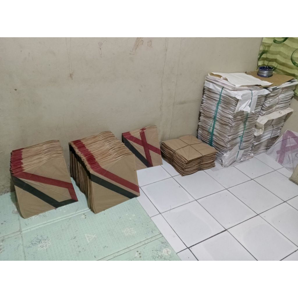 Jual layangan aduan kertas litto coklat motif pulasan rapih uk54 ...